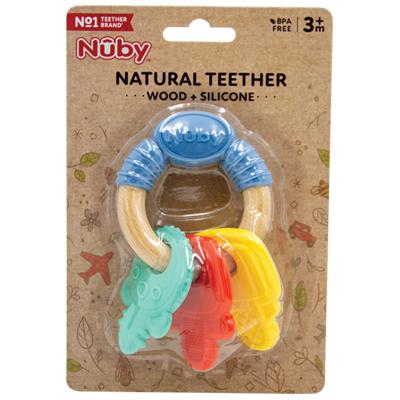 Nuby Natural Teether Wood & Silicone Key (DL/4) #56906907