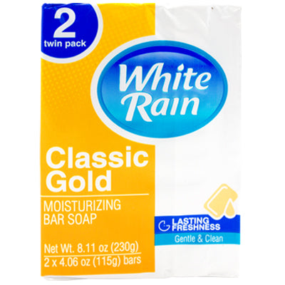WHITE RAIN BAR SOAP GOLD 4.06oz 12/2's (cs/12) #69728620